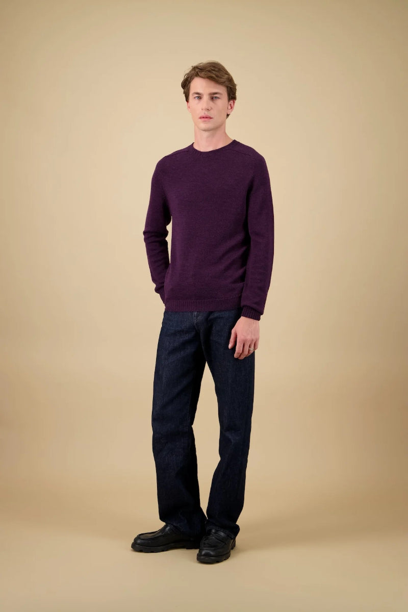 Nitto Knitwear - Pull Aris prune – L'Habit Français