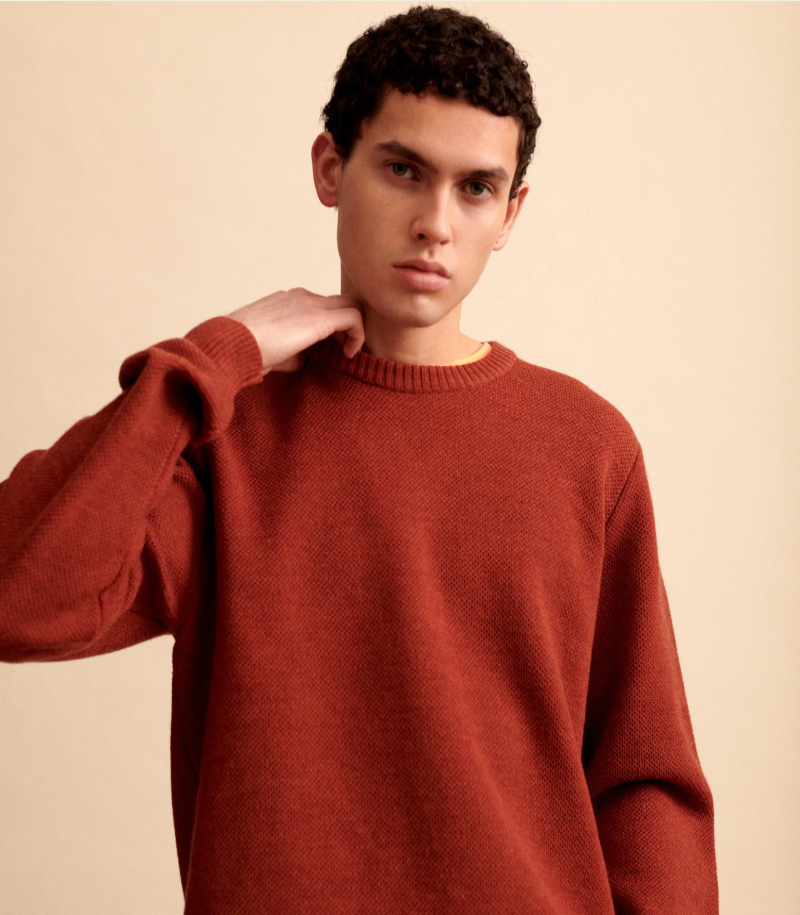 Nitto Knitwear - Pull Youri Orange – L'Habit Français